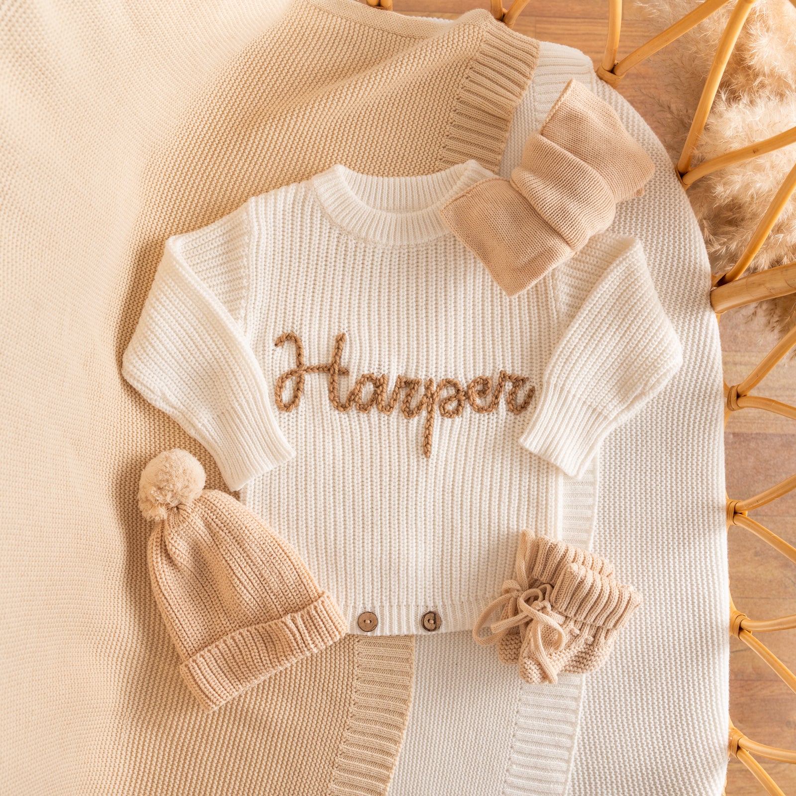 Hand-knit Custom Name Kids Romper – KnittyBaby