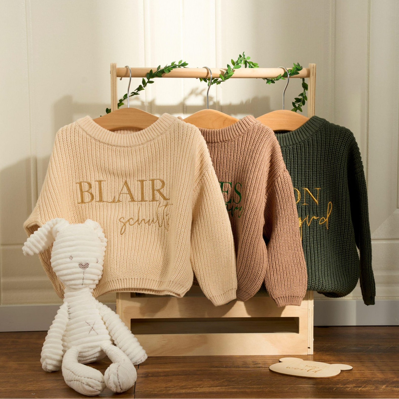Personalized Baby Name Sweater – Custom Embroidered Knit Sweater, Todd ...